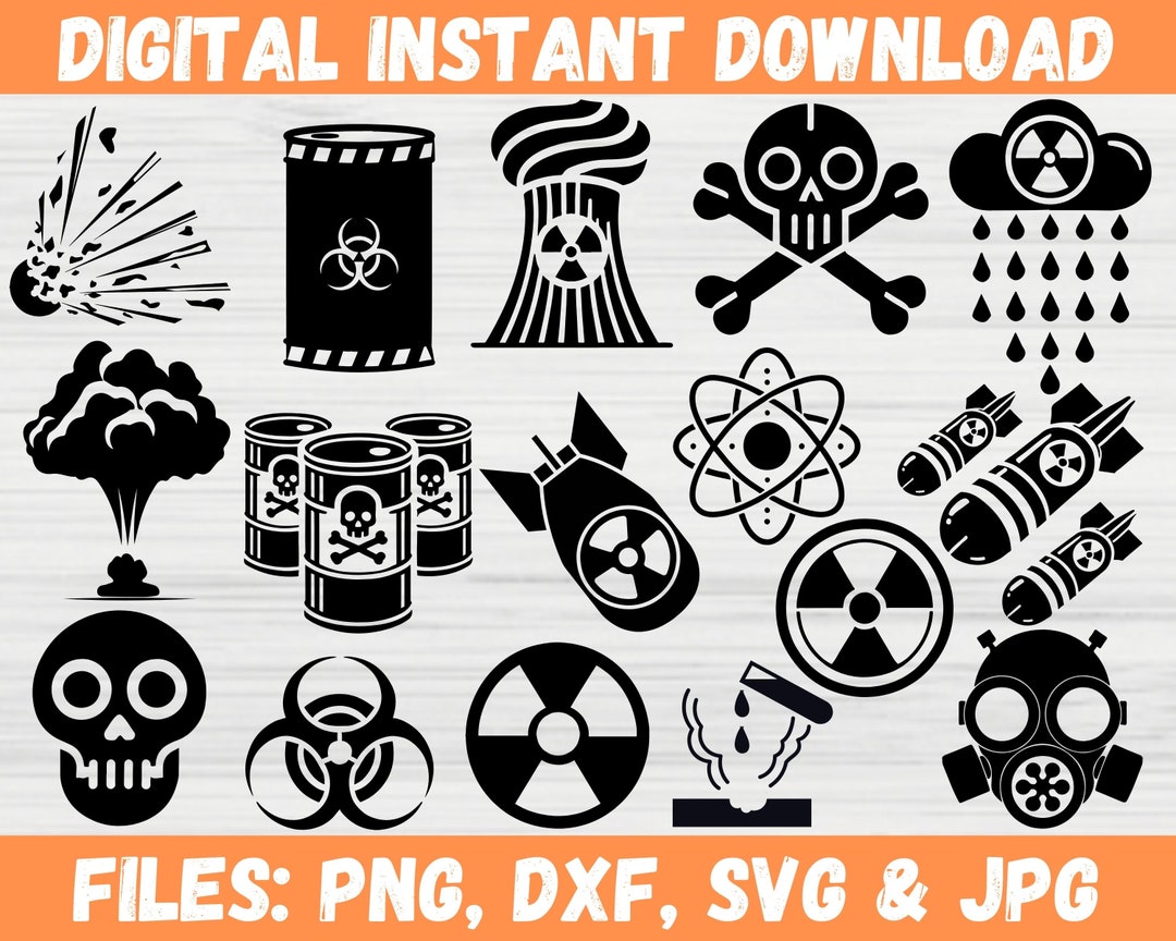 Biohazard SVG Bundle | Warning Symbol Vector Art | Clip Art Set ...
