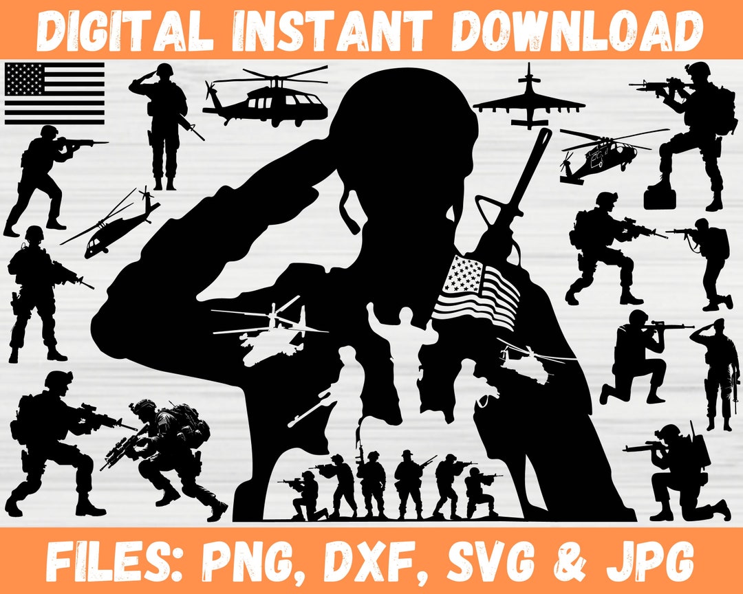 US Soldier Svg, Veteran Soldier Svg, Military Svg, Army Svg, US Soldier ...