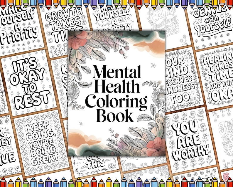 Mental Health Coloring Page, Motivational Quotes Color Page ...