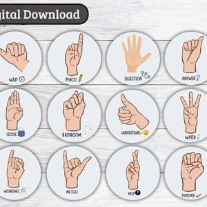 Classroom Hand Signals Poster Display, Preschool Class Bulletin Board ...