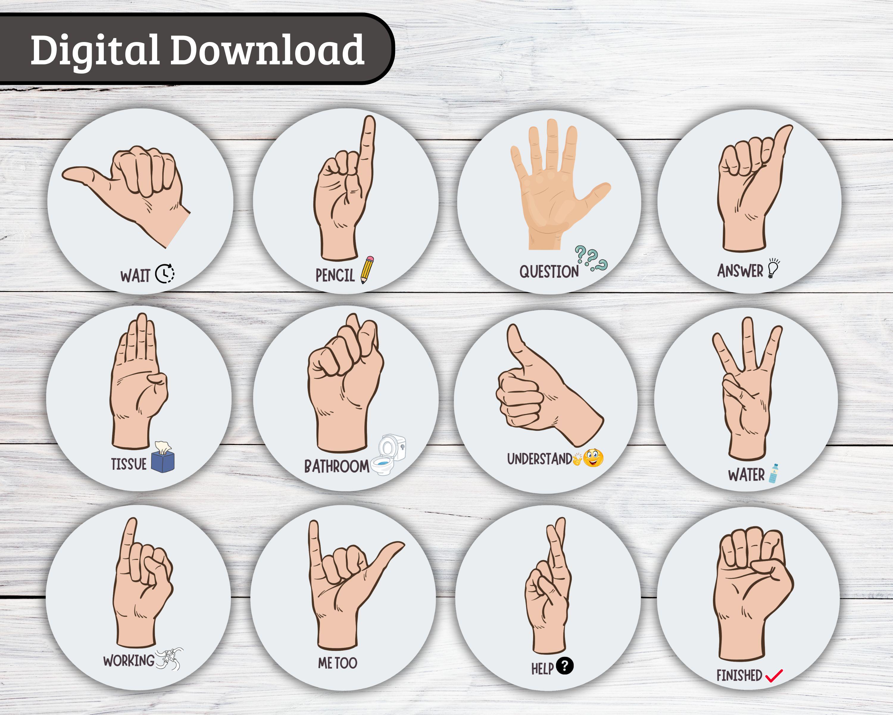Classroom Hand Signals Poster Display, Preschool Class Bulletin Board ...
