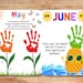 Handprint Memory Book Printable, Kids Keepsake Art, Preschool Handprint ...