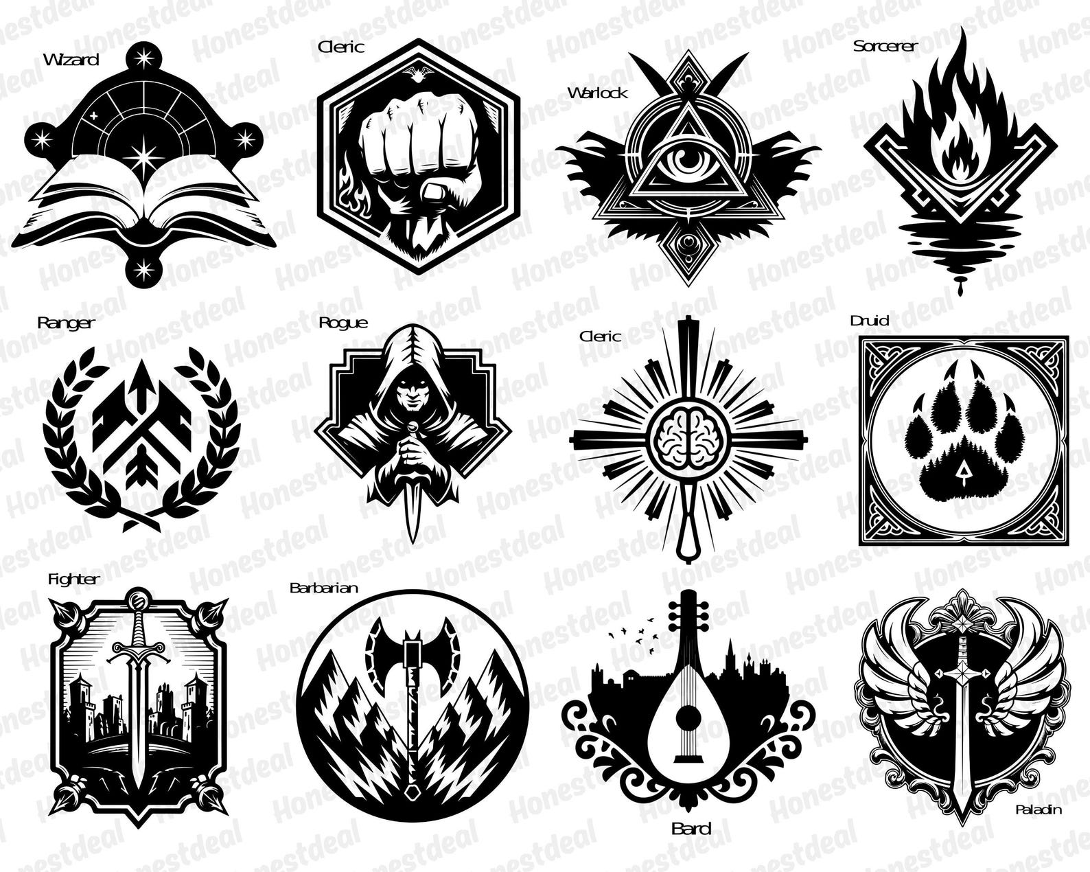 Dungeons and Dragons SVG, Wizard Class Icon SVG, Role-playing Game ...