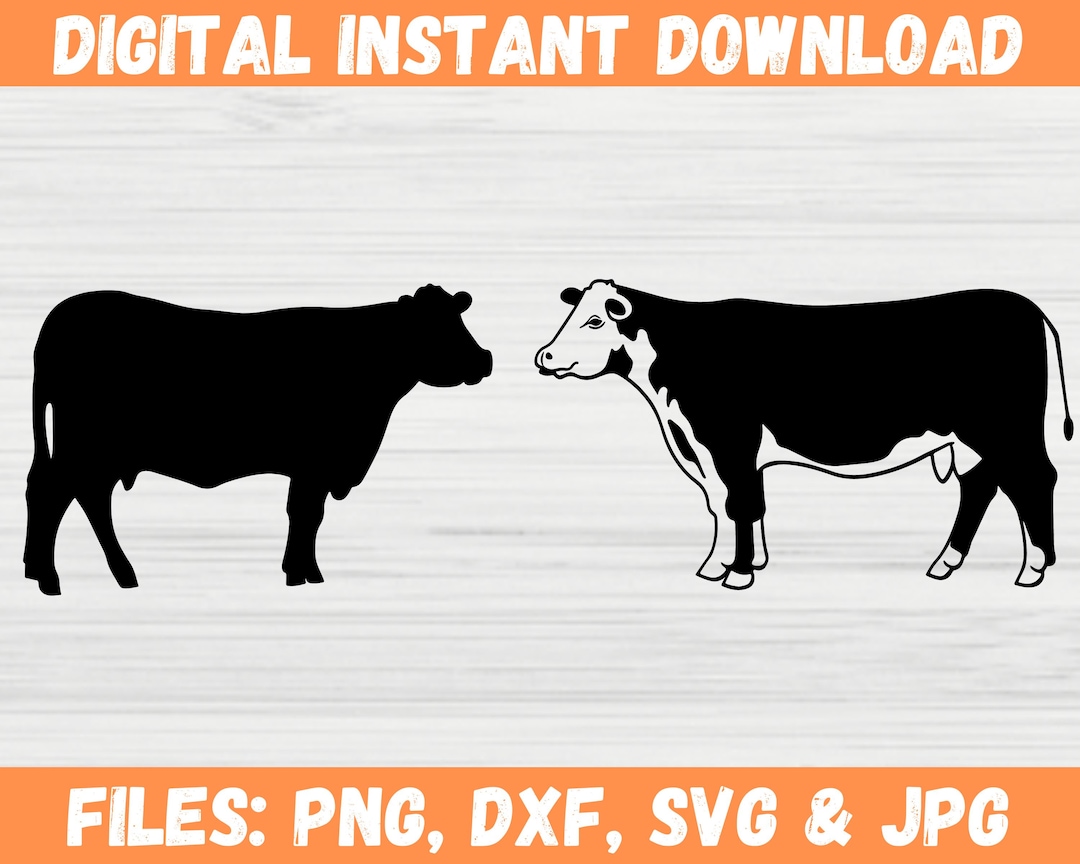 Beef Cattle SVG | Farm Animal Livestock Cow Silhouette Clipart Design ...