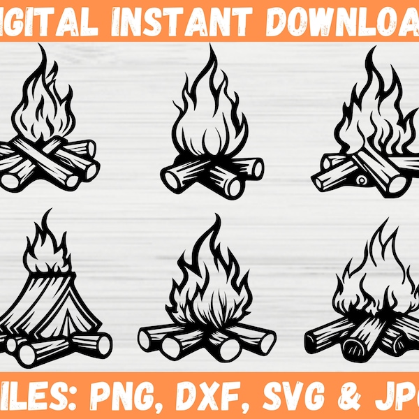 Campfire Svg - Etsy