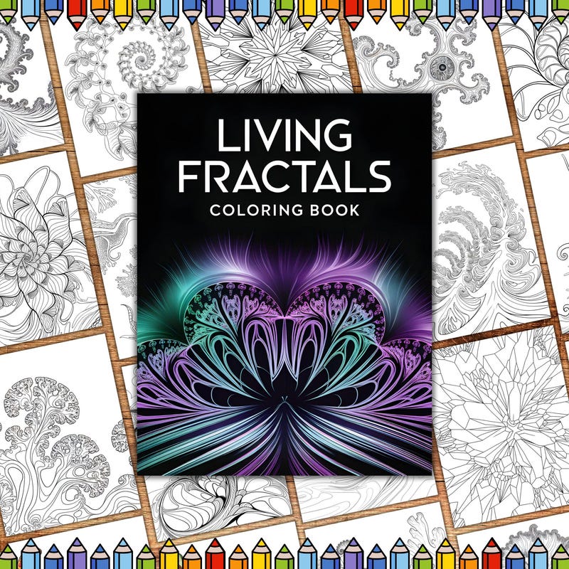 Coloring Book Fractal - Etsy UK
