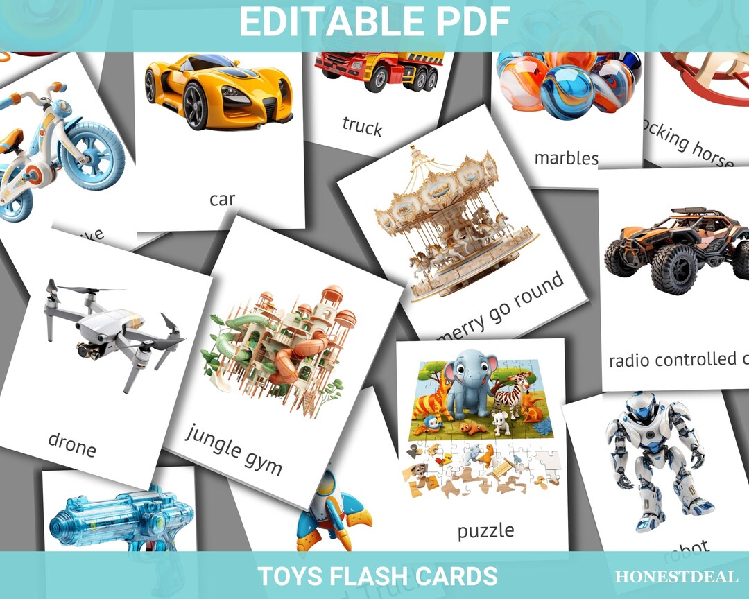 Kids Toys Flash Cards, Montessori Printable Learning Material ...