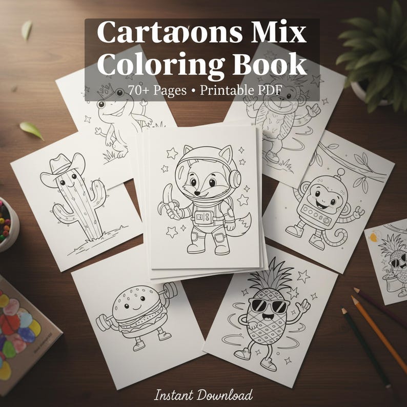 70+ Cartoon Characters Coloring Pages | Kids Cartoon Coloring Book ...