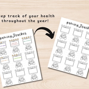 Video Gaming Tracker, Gamer Log, Gaming Journal Page, Gaming Tracker ...
