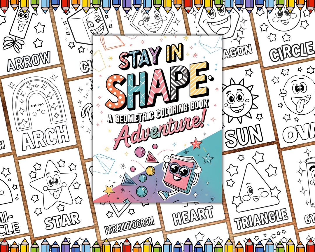 Shapes Coloring Pages for Kids, Preschool Worksheets, Shapes Coloring ...