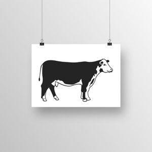 Beef Cattle SVG | Farm Animal Livestock Cow Silhouette Clipart Design ...