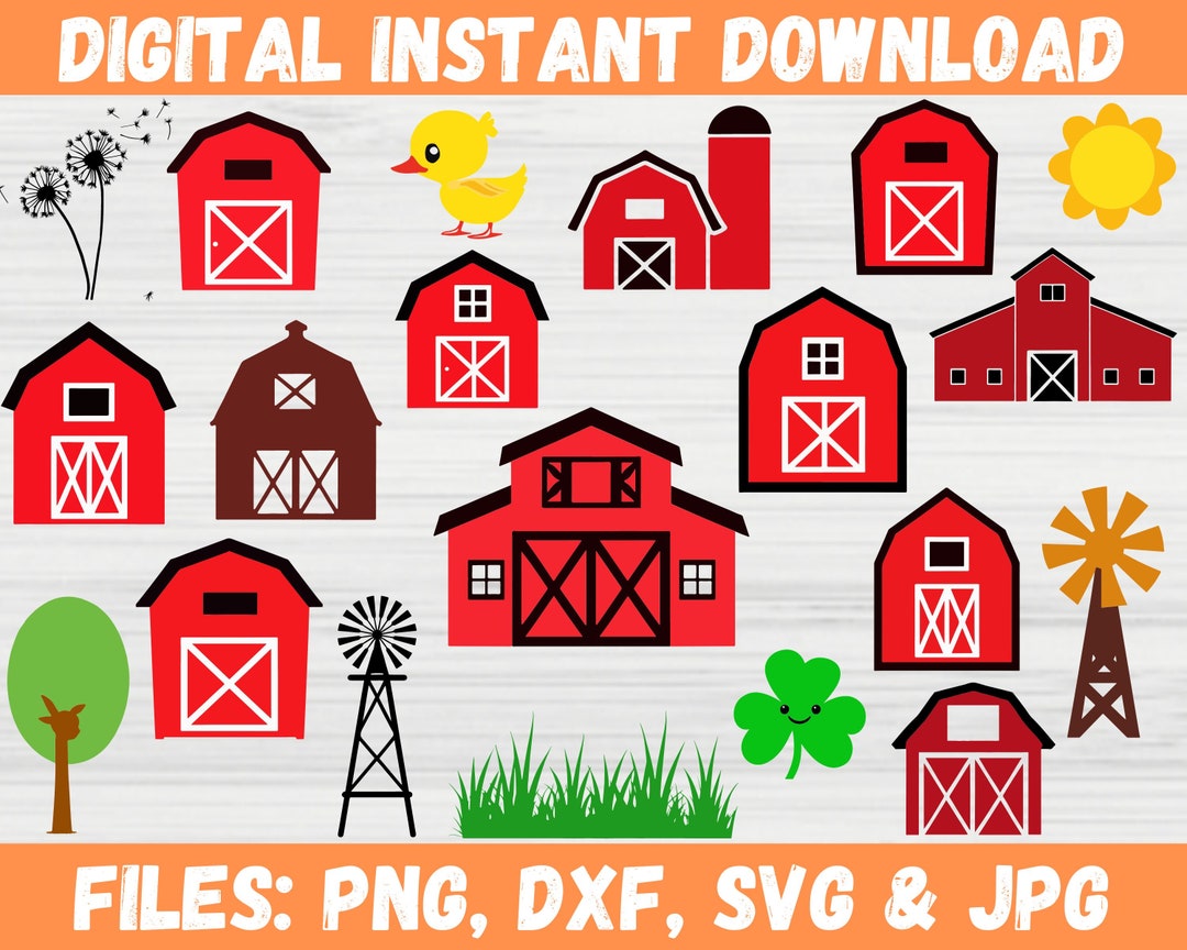 Farm Themed Barn SVG Bundle, Commercial Use Instant Download, Rustic ...
