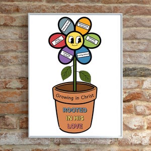 Growing in Christ Craft Kids, Bible Printable Activity, Sunday School ...