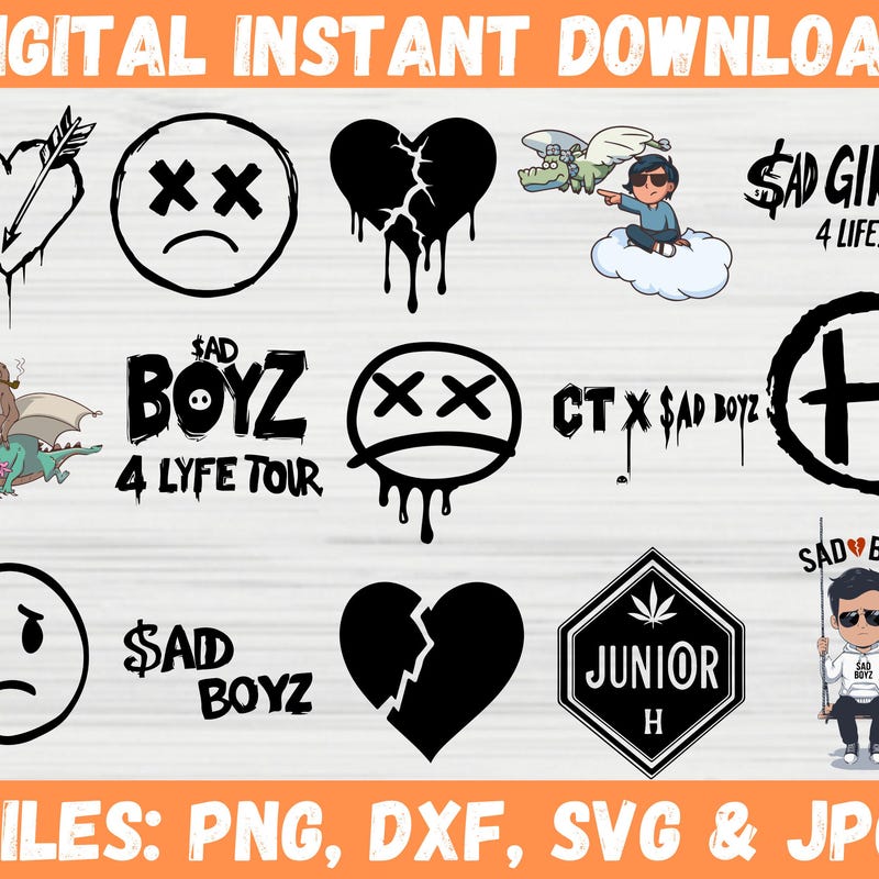 Sad boyz junior h png - Etsy México
