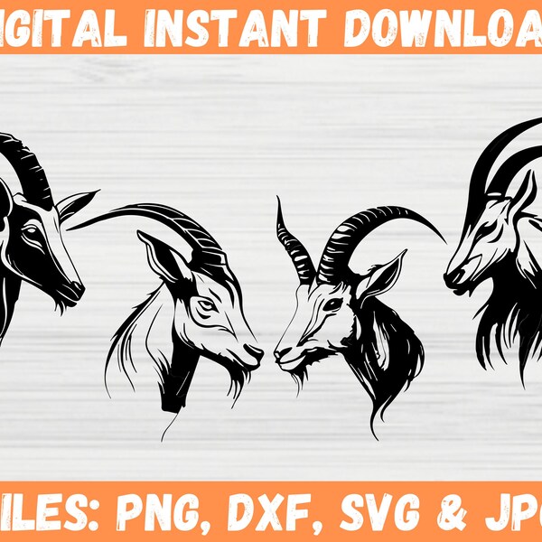 Goat Outline Clipart - Etsy