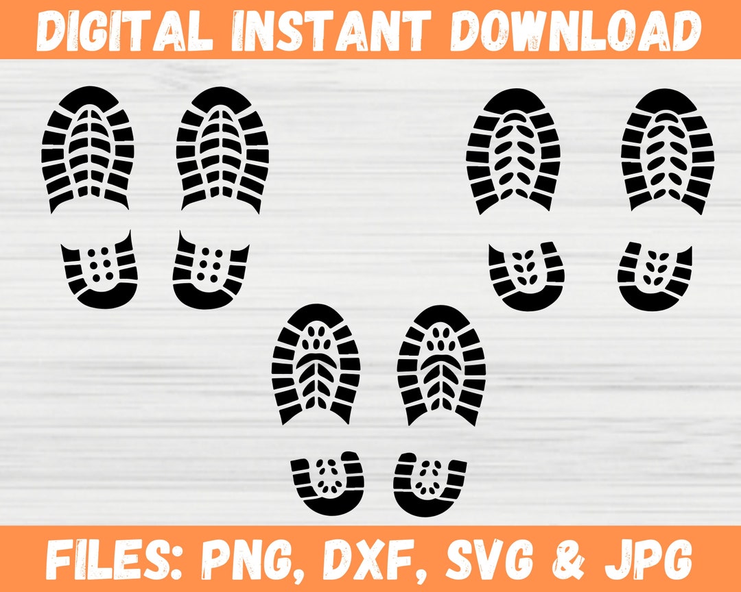 Shoe Print SVG File Shoe Print Embroidery File Shoe Print Foot Print in ...