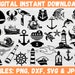 Nautical SVG Bundle | Anchor, Lighthouse & Boat Silhouette Files for ...