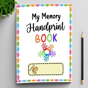 Handprint Memory Book Printable, Kids Keepsake Art, Preschool Handprint ...