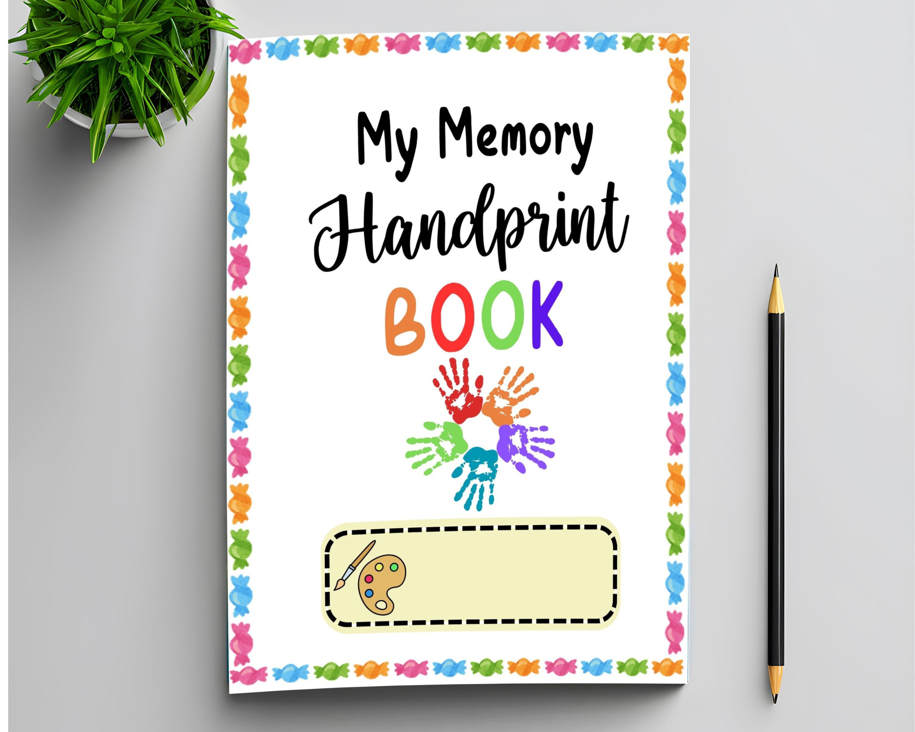 Handprint Memory Book Printable, Kids Keepsake Art, Preschool Handprint ...