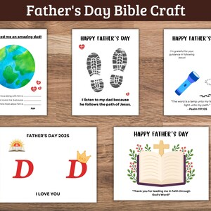 Father's Day Bible Craft, Handprint Art Printable for Dad, Christian ...