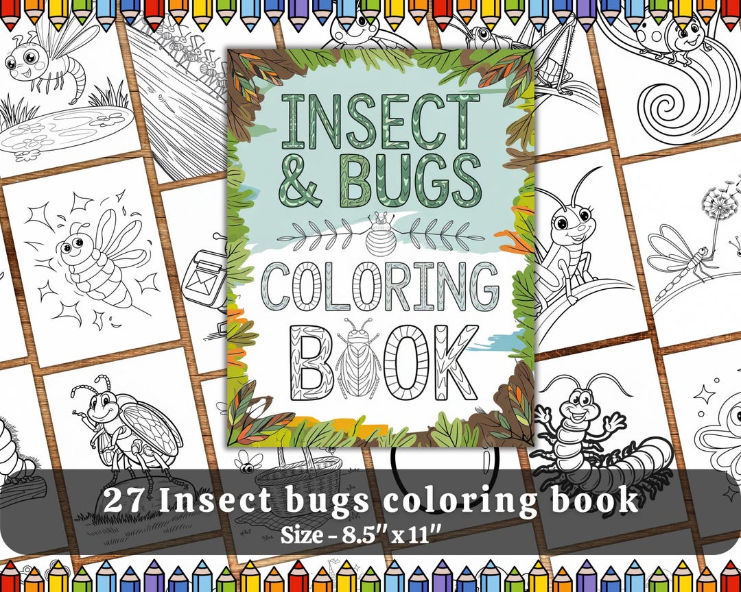 Insect Coloring Pages for Kids | Fun and Educational Bug Art (digital ...