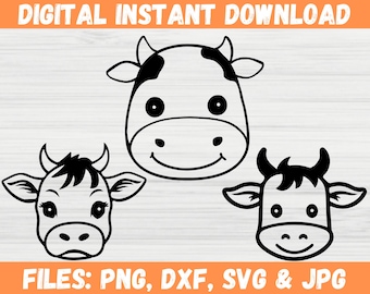 Baby Cow Svg - Etsy