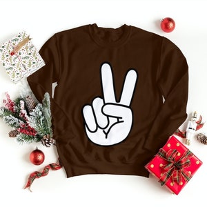 Hand Peace Sign SVG Peace Out Hand Two Finger Clipart Symbol Line ...