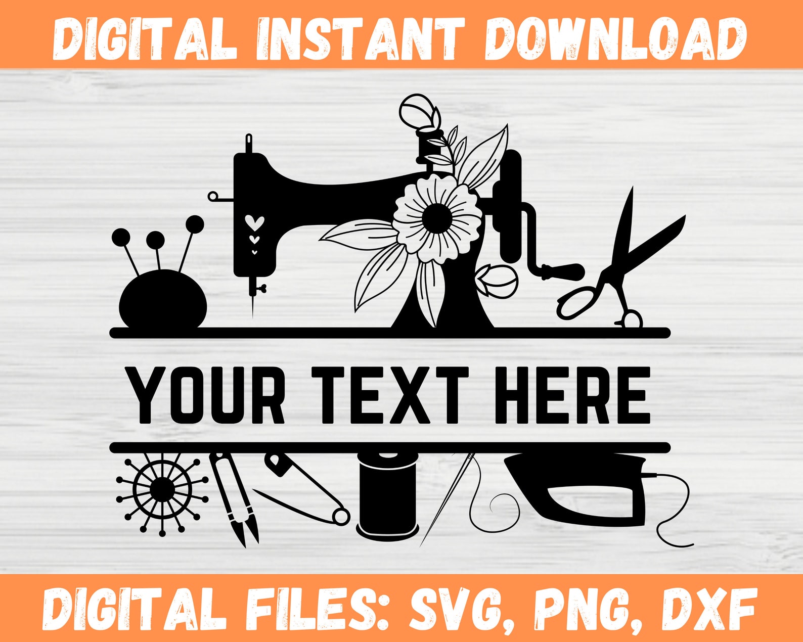 Sewing Machine SVG Sewing Split-frame Monogram Svg - Etsy