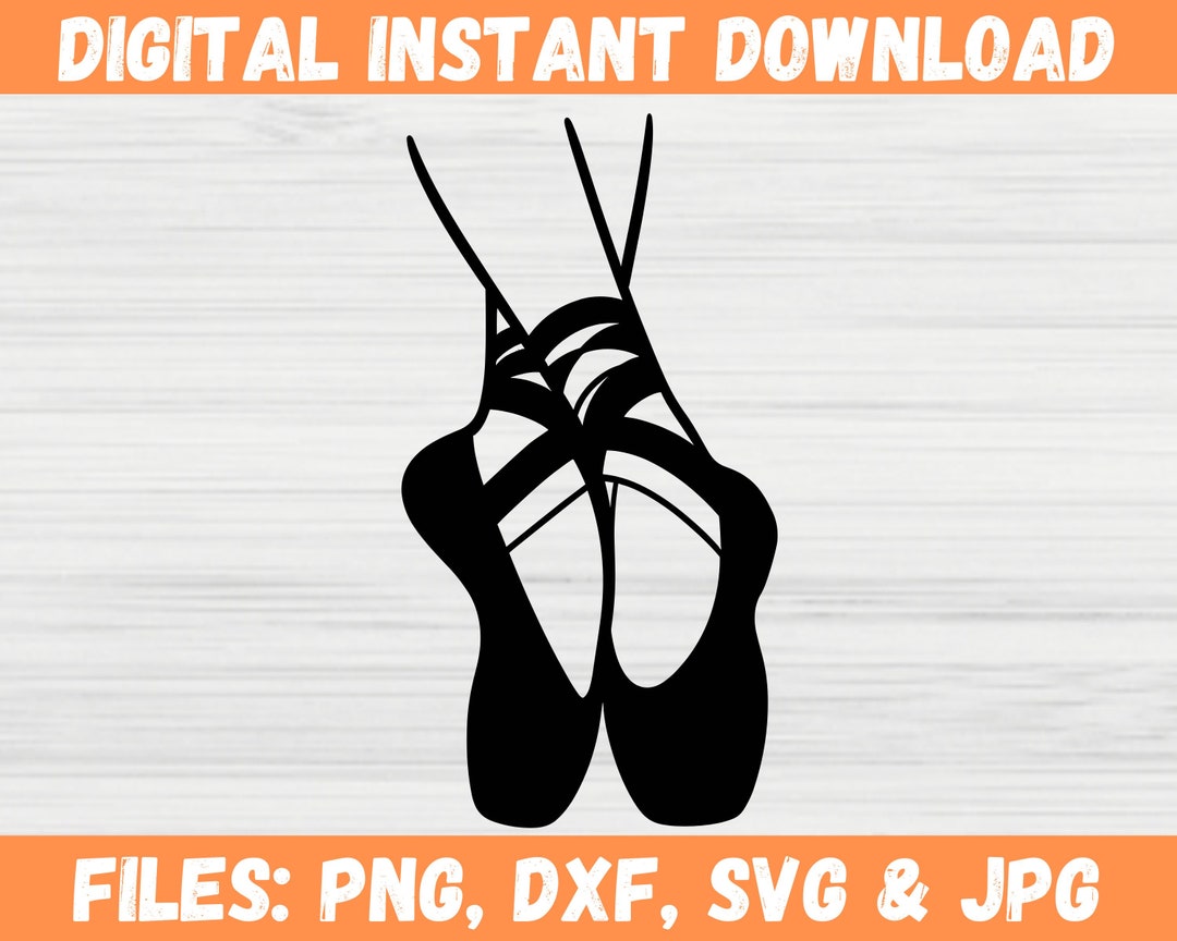 Ballet Shoes SVG Bundle Elegant Ballerina Pointe Shoe Clipart Ballet ...