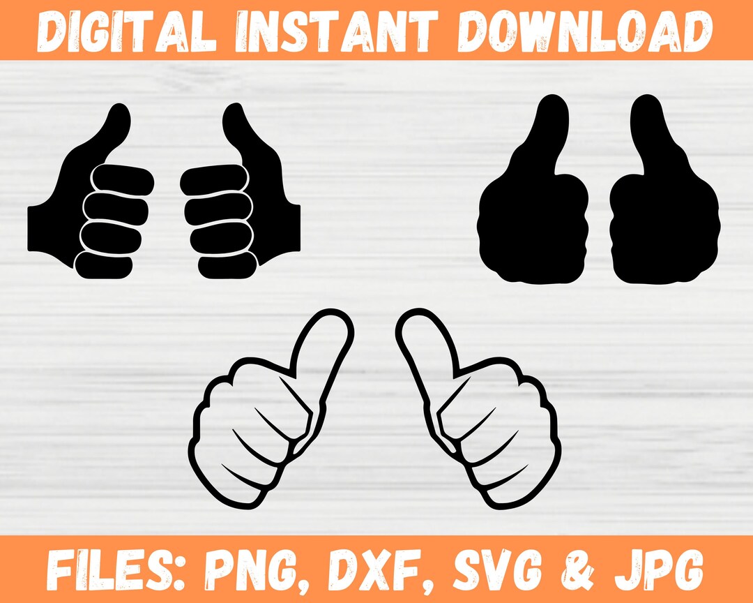 Thumbs up SVG Bundle Thumb up Vector Good Work Awesome Finger ...
