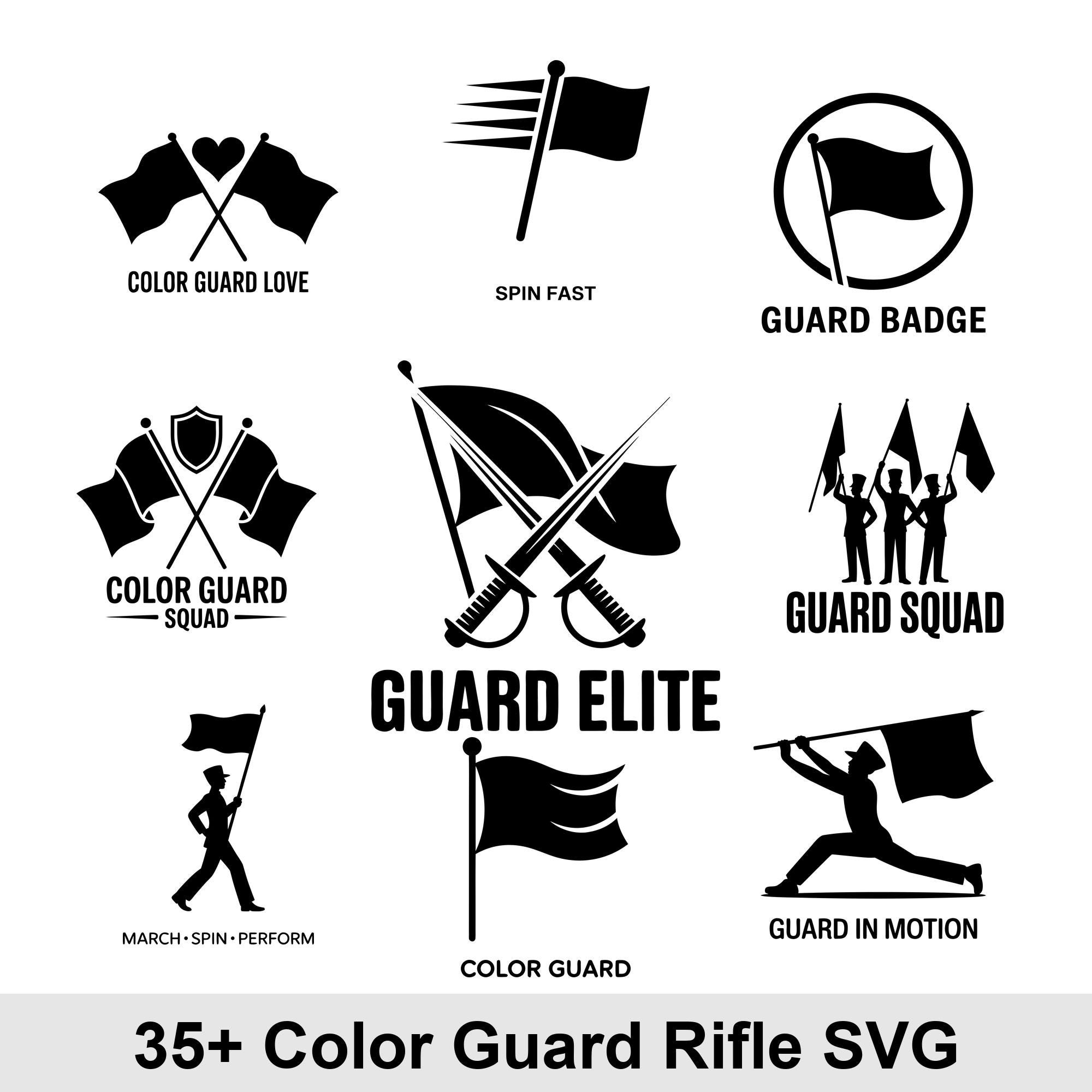 Color Guard SVG Bundle | Winter Guard SVG for Cricut | Flag Flipping ...
