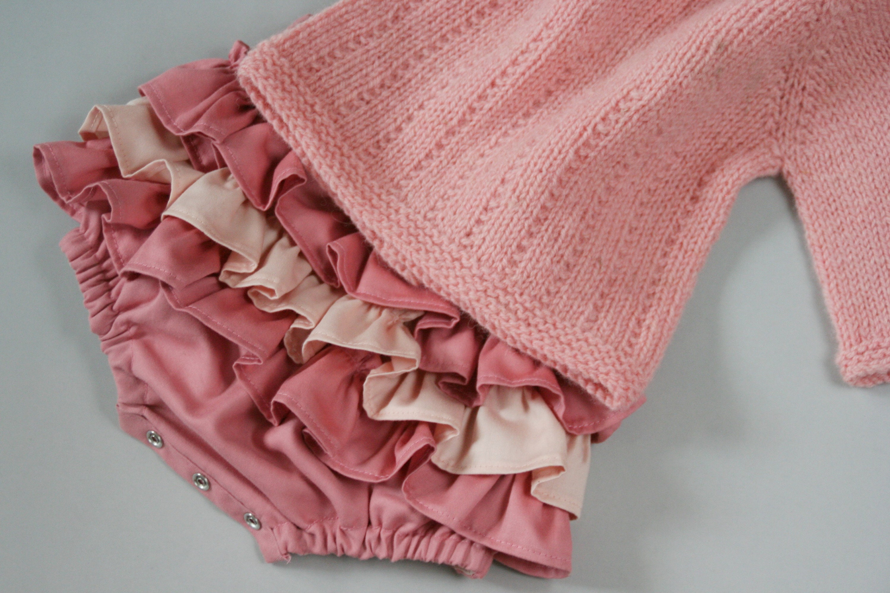 Pink Ruffle Baby Girl Romper, Ruffled Romper, Baby Girl Outfit, Baby ...