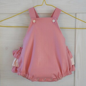 Pink Ruffle Baby Girl Romper, Ruffled Romper, Baby Girl Outfit, Baby ...