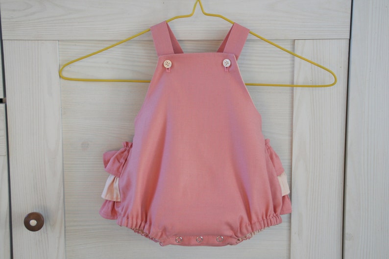 Pink Ruffle Baby Girl Romper, Ruffled Romper, Baby Girl Outfit, Baby ...