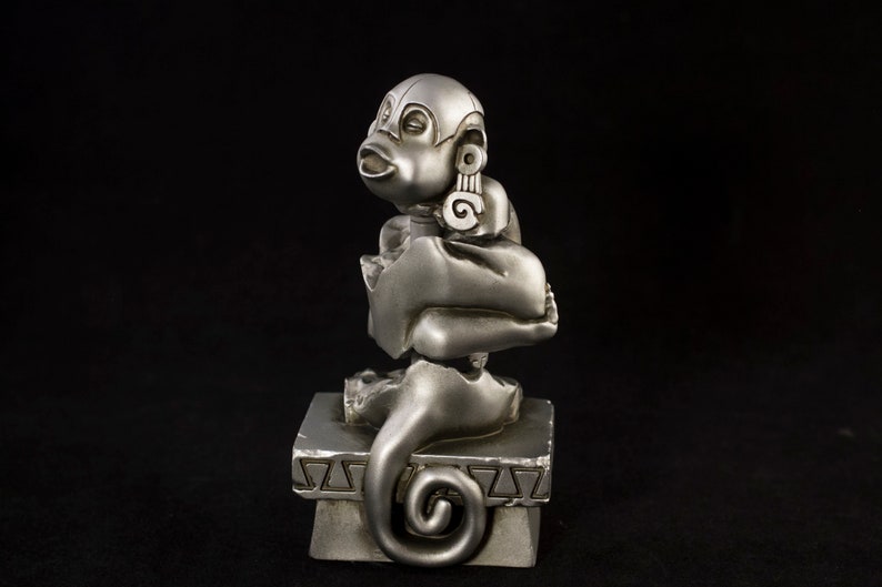 Silver Monkey Desk Statue Legends of the Hidden Temple | Etsy