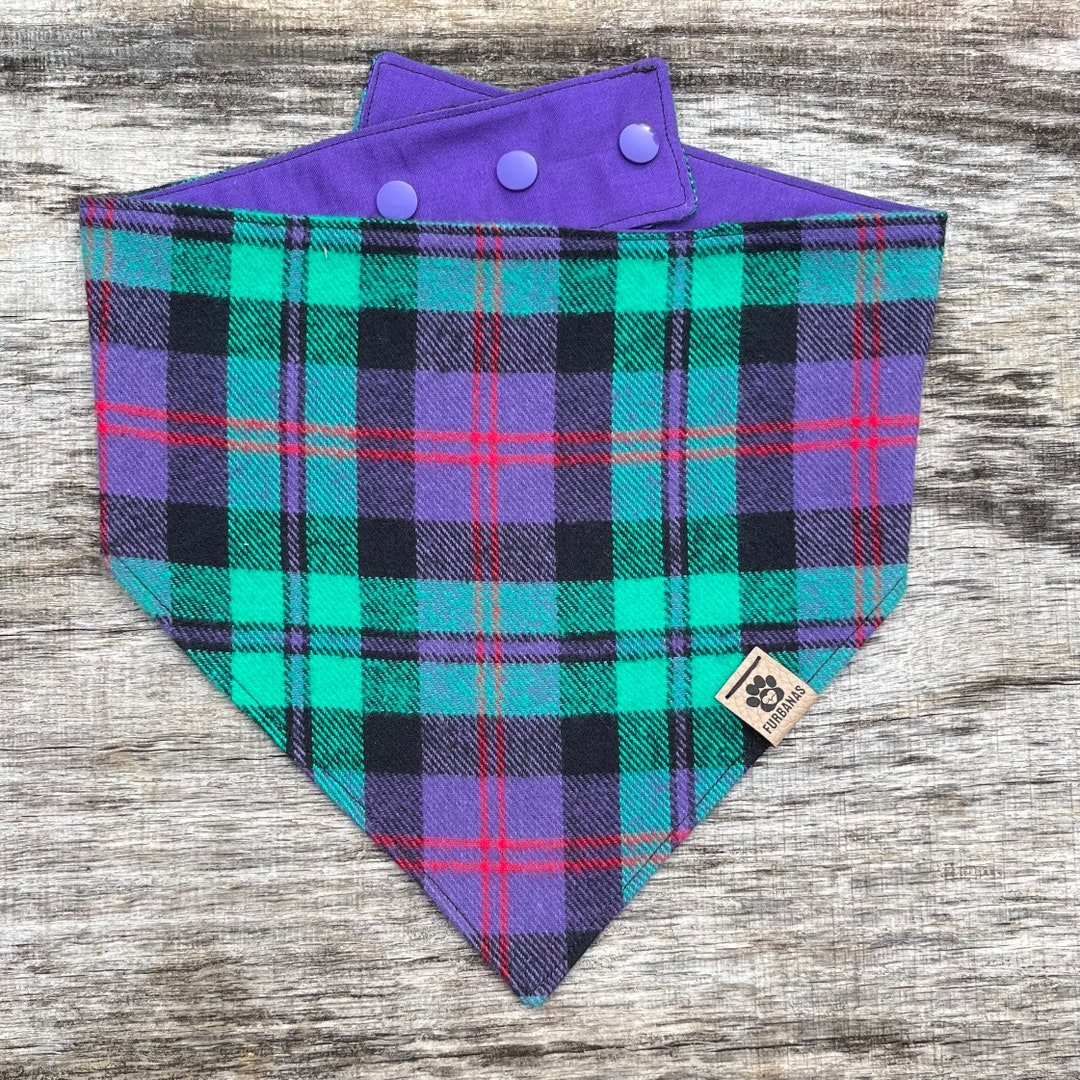 The deep Purple Plaid Snap Style Reversible - Etsy