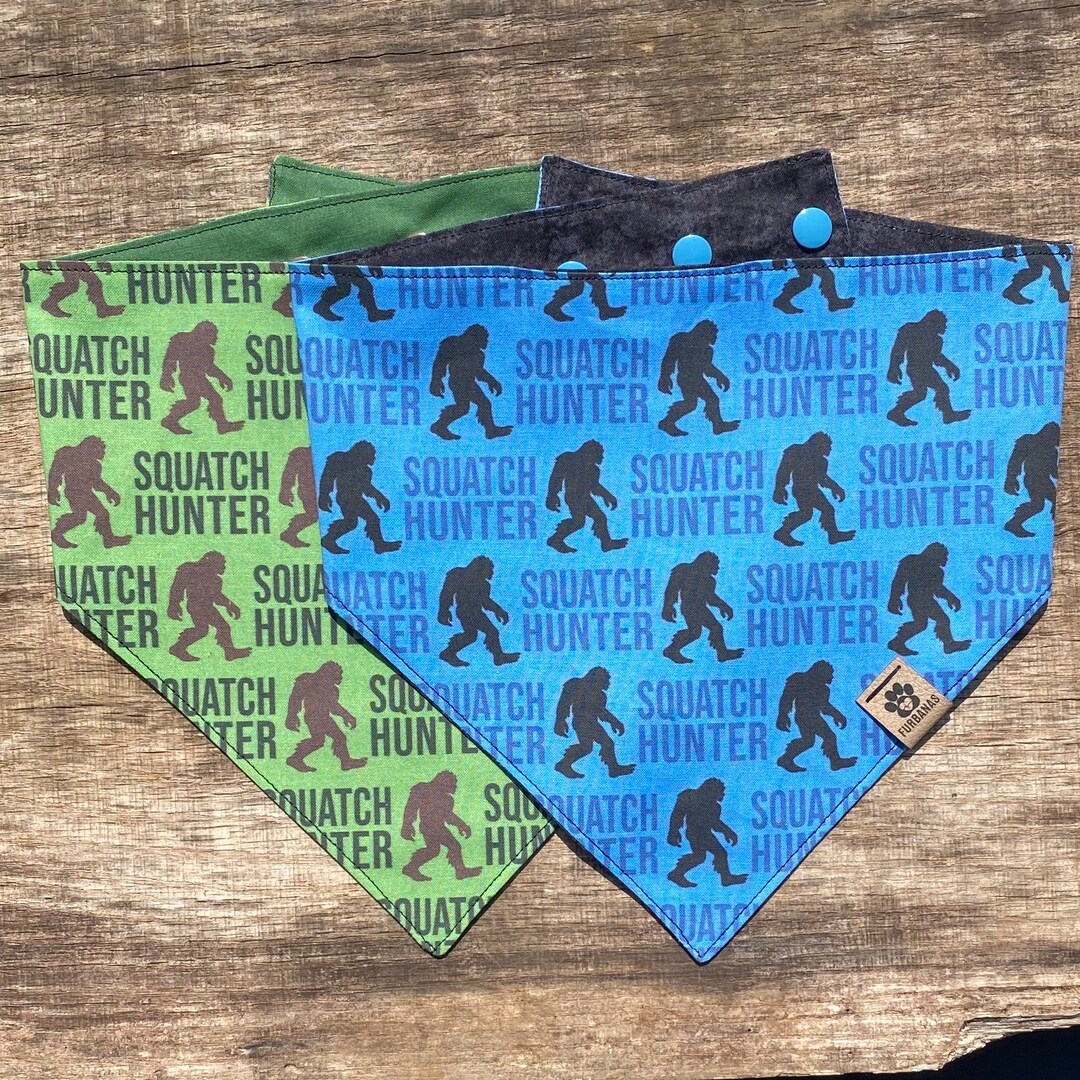 Squatch Hunter Snap Style Reversible Bandana, Sasquatch, Yeti, Bigfoot ...