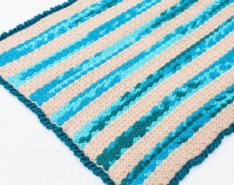 Beach Cottage Throw / Easy Crochet Pattern / PDF DIGITAL DOWNLOAD ...