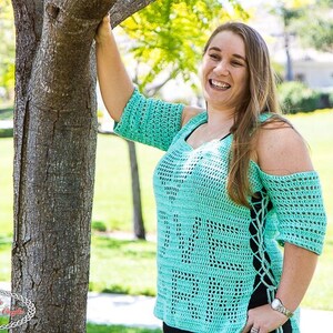 I Love Yarn Filet Crochet Top Pattern | Filet Crochet Patterns ...