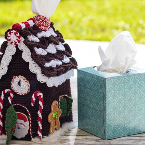 CROCHET GIFT Tissue Box Cover PATTERN for Christmas or - Etsy