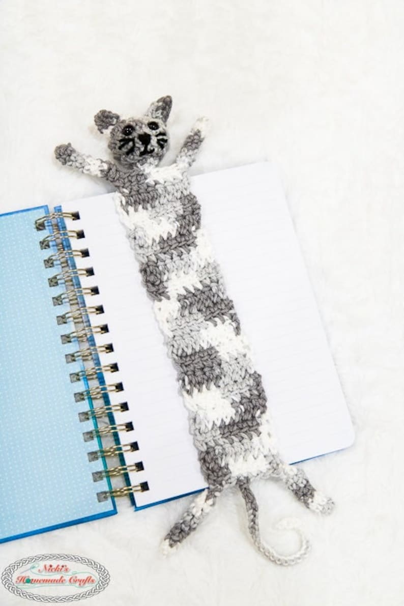 CROCHET Cat Bookmark PATTERN for Book Lovers, Pet Lovers and as Gifts ...