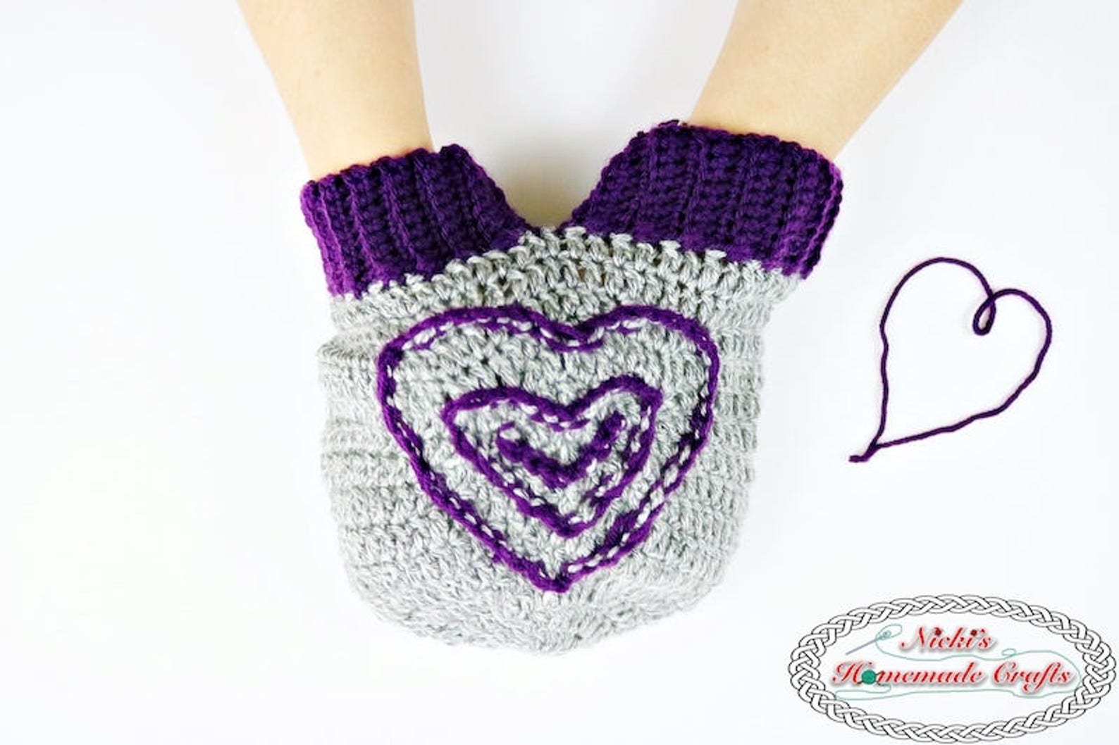 Crochet Pattern: Smitten Mitten to Hold Hands With Your Loved One ...