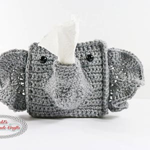 Tissue Box Cover CROCHET PATTERN | Crochet Elephant Pattern | Elephant ...