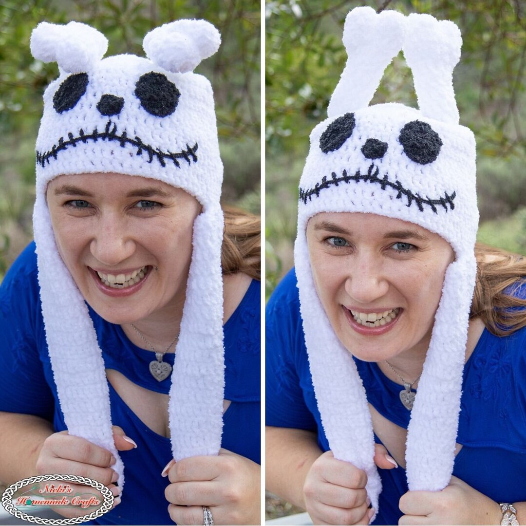 POP-UP Crochet SKELETON Hat Pattern With Movable Ears | Pop-up Hat ...