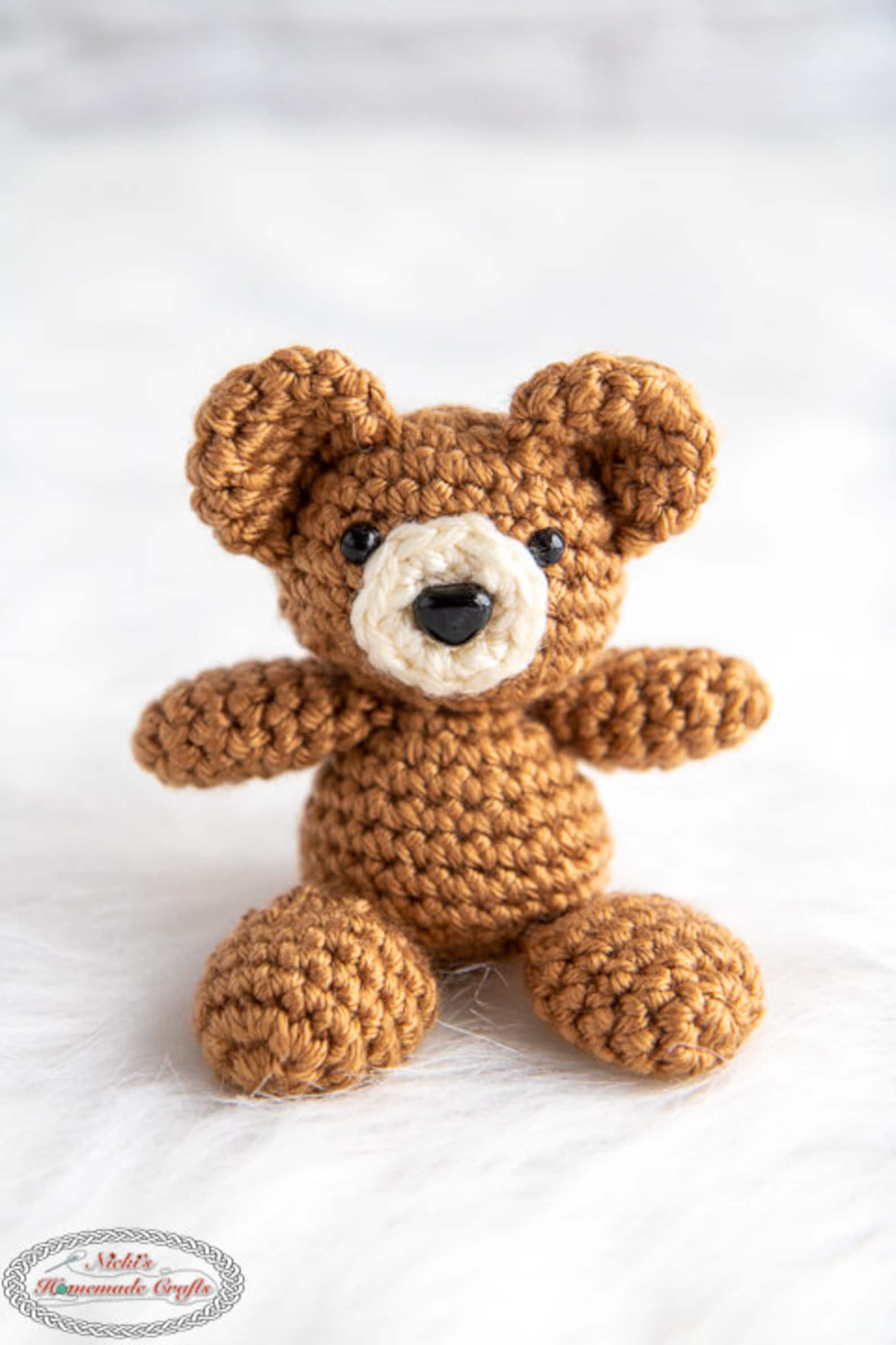 Teddy Bear CROCHET PATTERN Teddy Bear Amigurumi Tiny Teddy Bear Small Teddy Bear for Valentine's ...