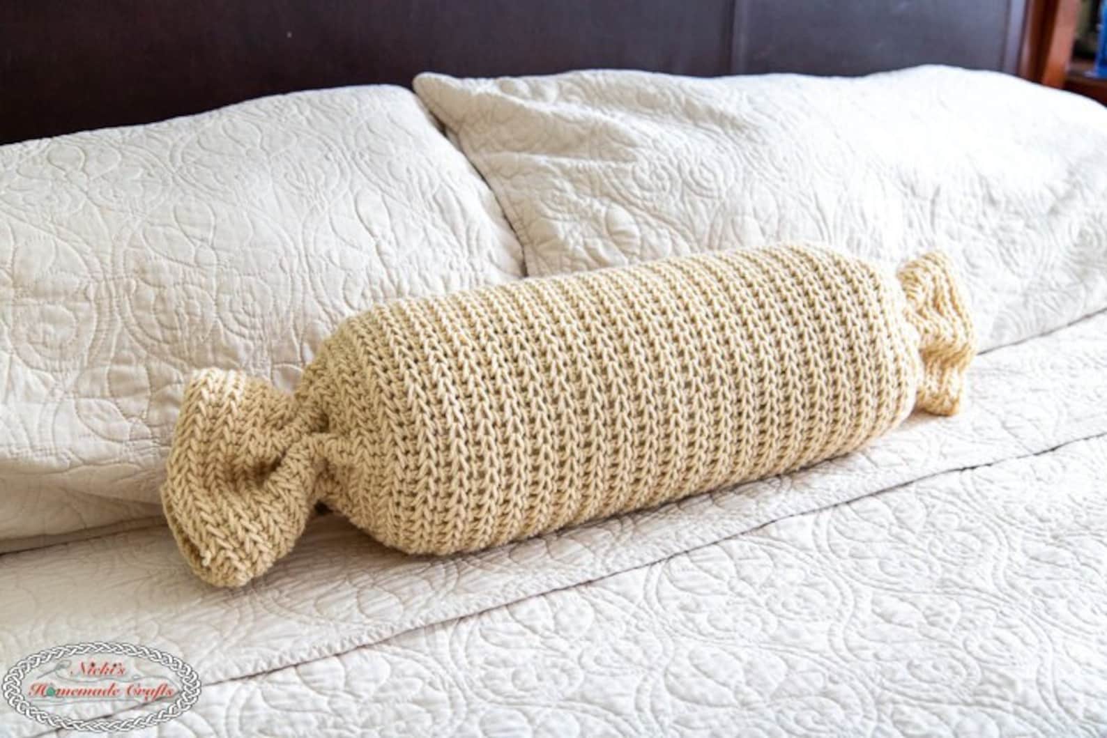 Tunisian CROCHET Round PILLOW PATTERN for Home | Neck Roll Crochet ...