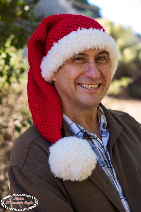 Crochet Pattern: Long SANTA HAT or ELF Hat for Christmas and Holiday ...