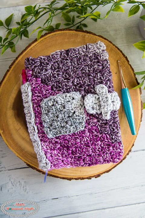 C2C CROCHET Book Cover PATTERN With Pockets and Latch for - Etsy