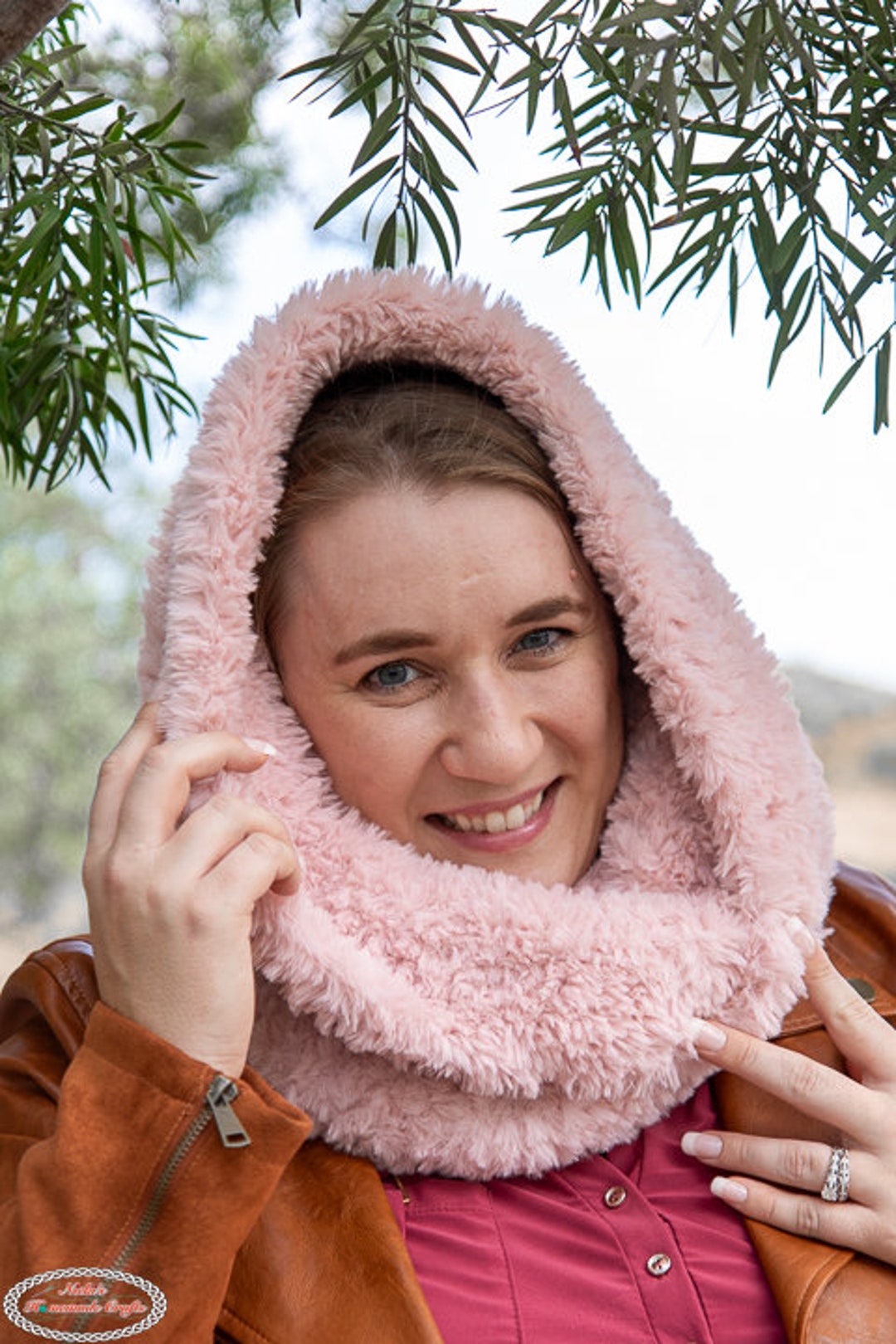 FAUX FUR Hooded Cowl Snood CROCHET Pattern | Crochet Snood Pattern ...