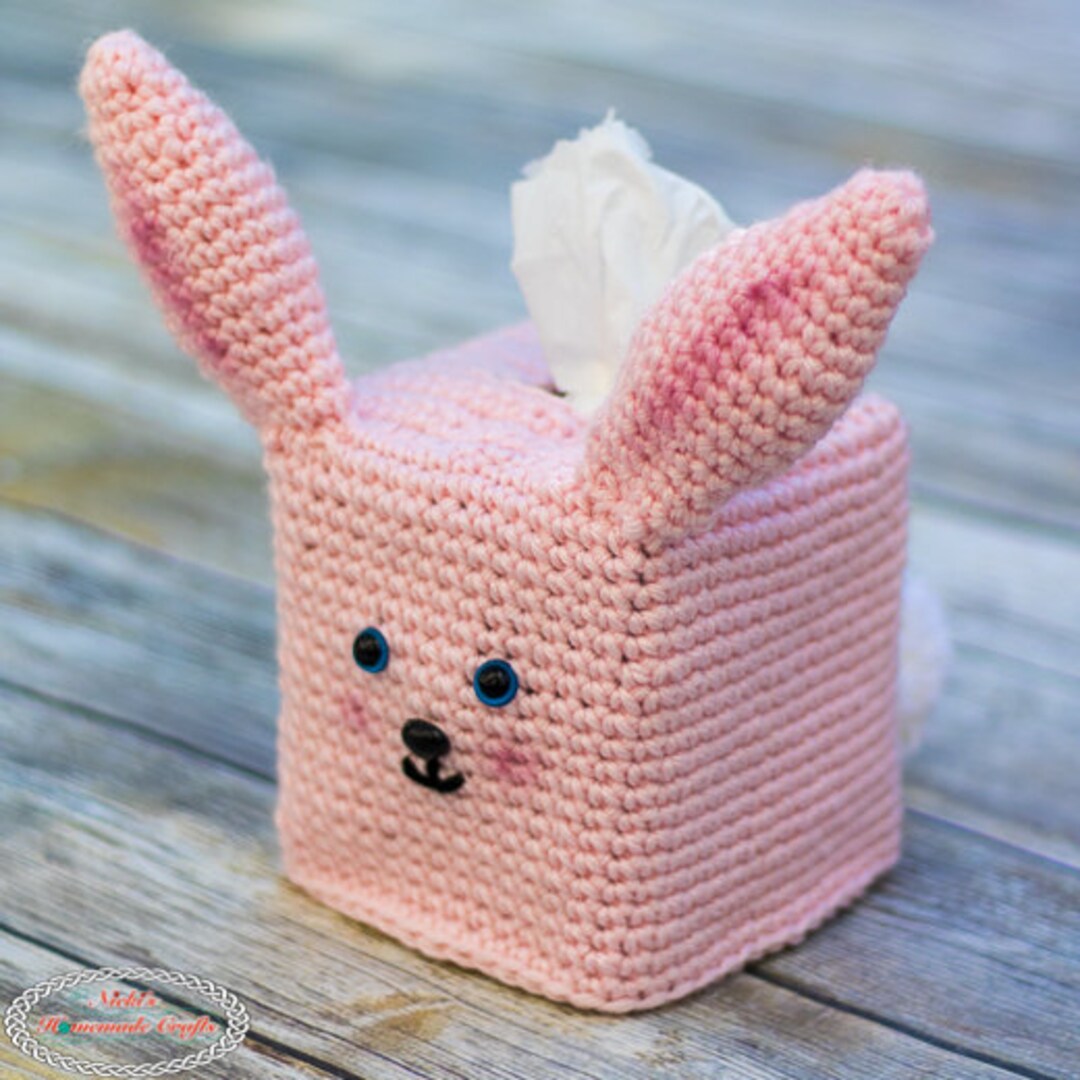 Crochet Pattern: Bunny Tissue Box Cover for Easter, Home and Decor and ...